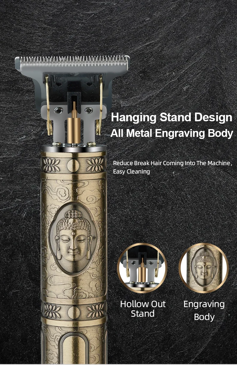 Buddha Hair Electric Razor Rechargeable Adjustable Steel Cutter Head ...