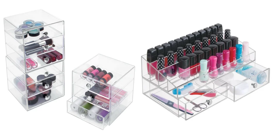 Hot Seller Vanity Table Clear Cube Makeup Brushes And Jewelry Storage 5