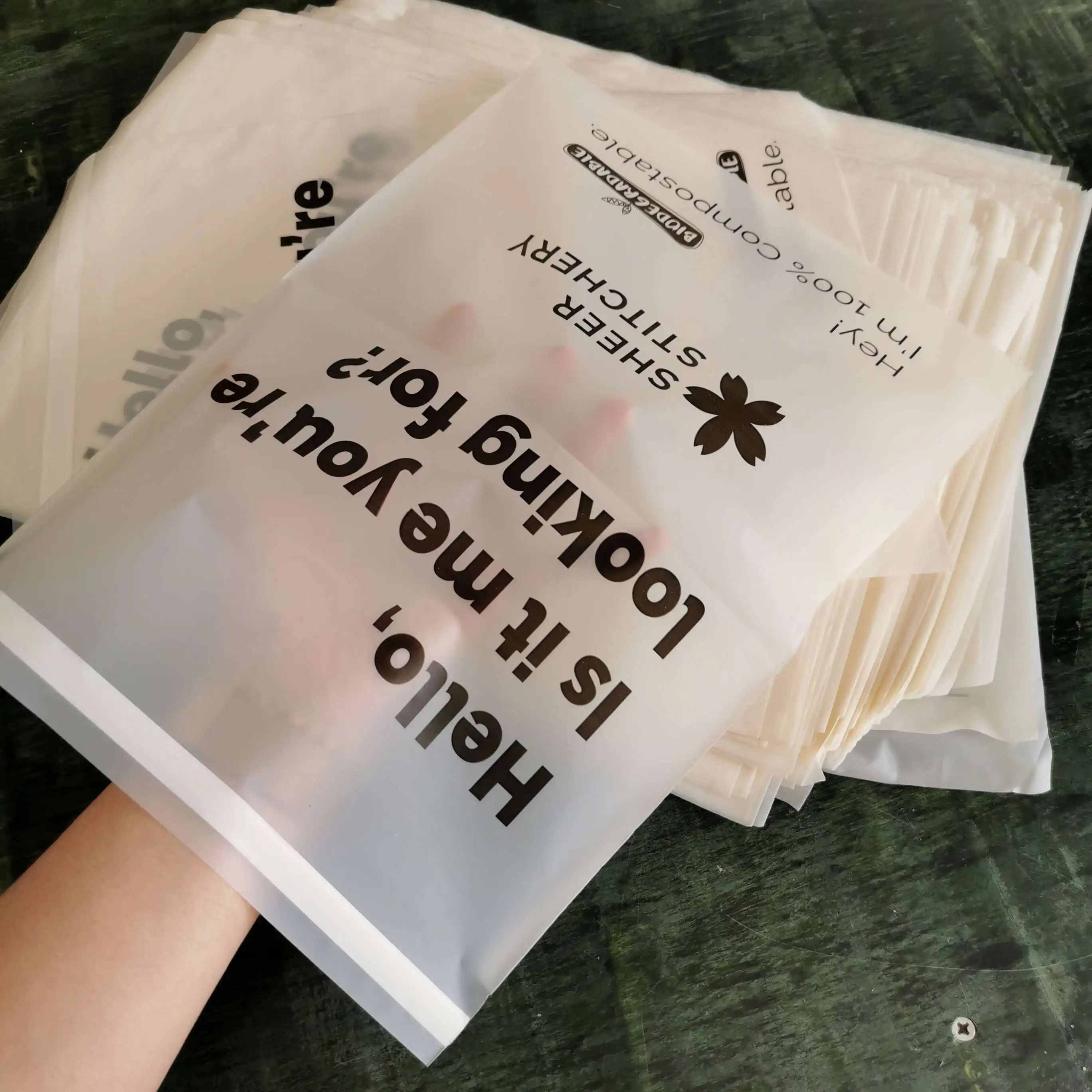 Oem Primary Corn Starch Packaging Bag For Clothes Custom Plastic ...