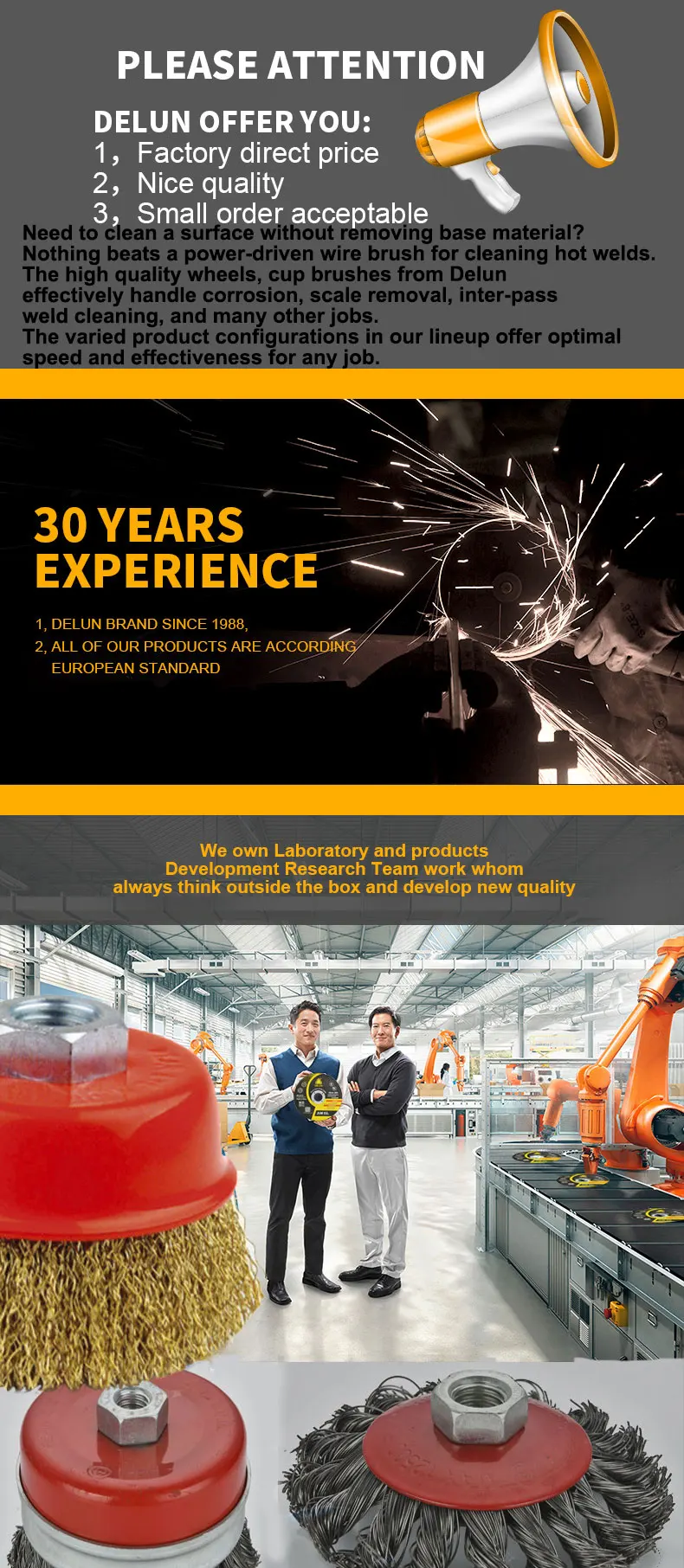 Flat-shaped Wire Wheel Crimped Wire Brush - Industrial Use