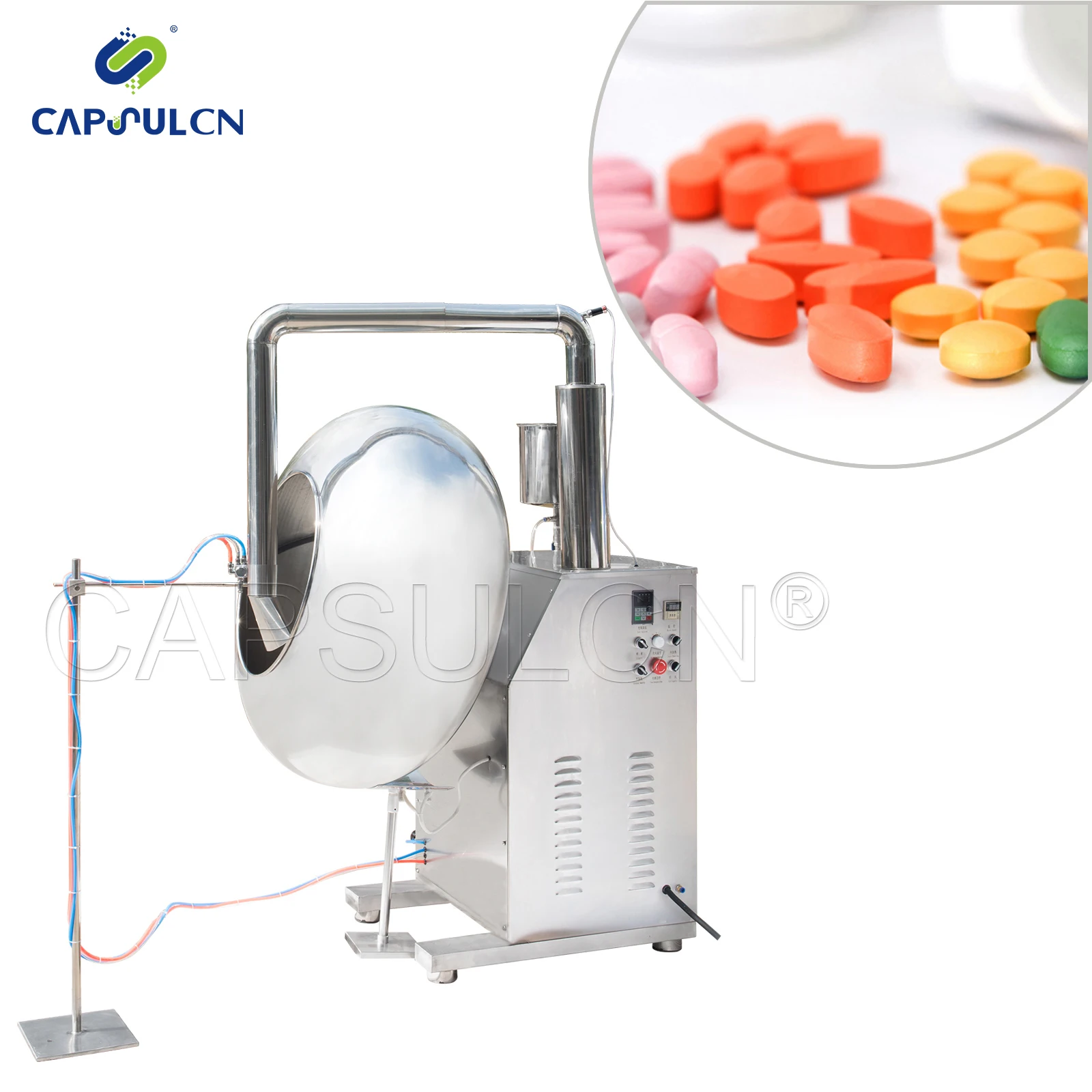 Byc-1000 Type Automatic Pill Film Coating Machine Peanut Coating ...