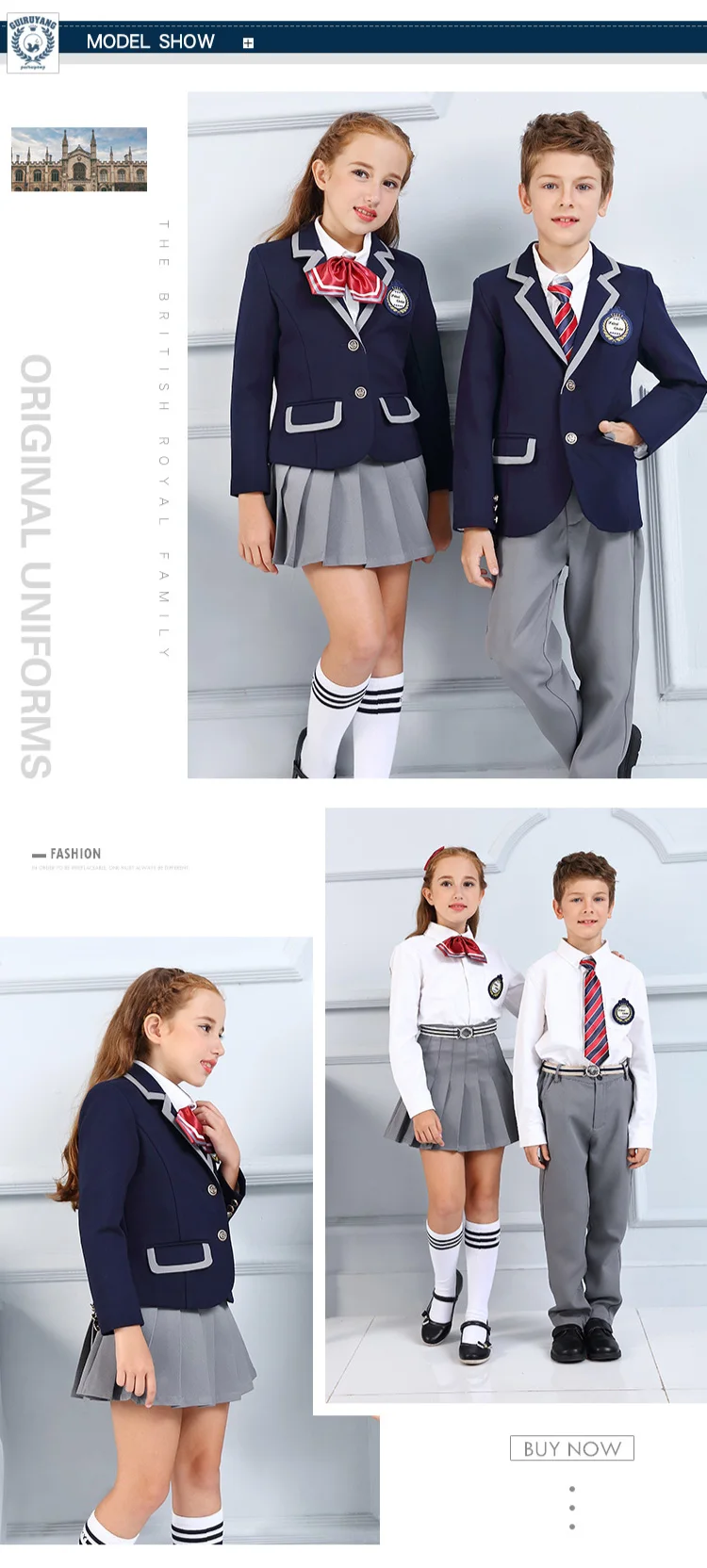 Fashion School Uniform Suit Children School Uniform Design For Primary ...