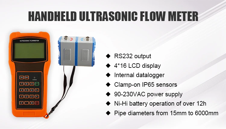 Holykell Handheld Ultrasonic Flow Meter - Accurate & Portable