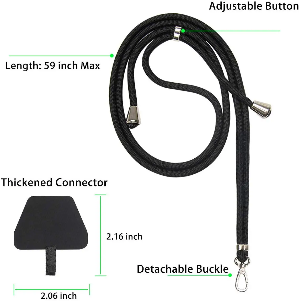 Universal Crossbody Length Adjustable Mobile Phone Strap,Phone Neck ...