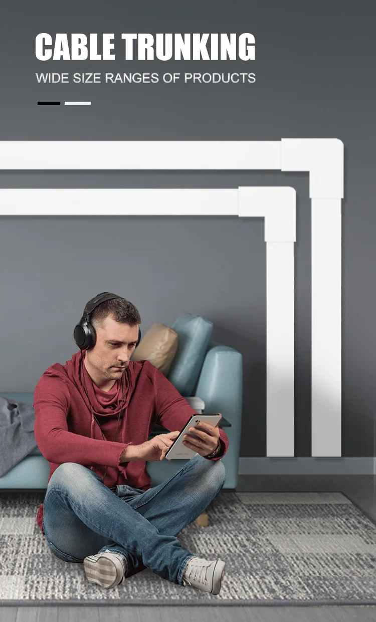 PVC Plastic Cable Floor Protect Trunking - Waterproof & Fire Retardant ...