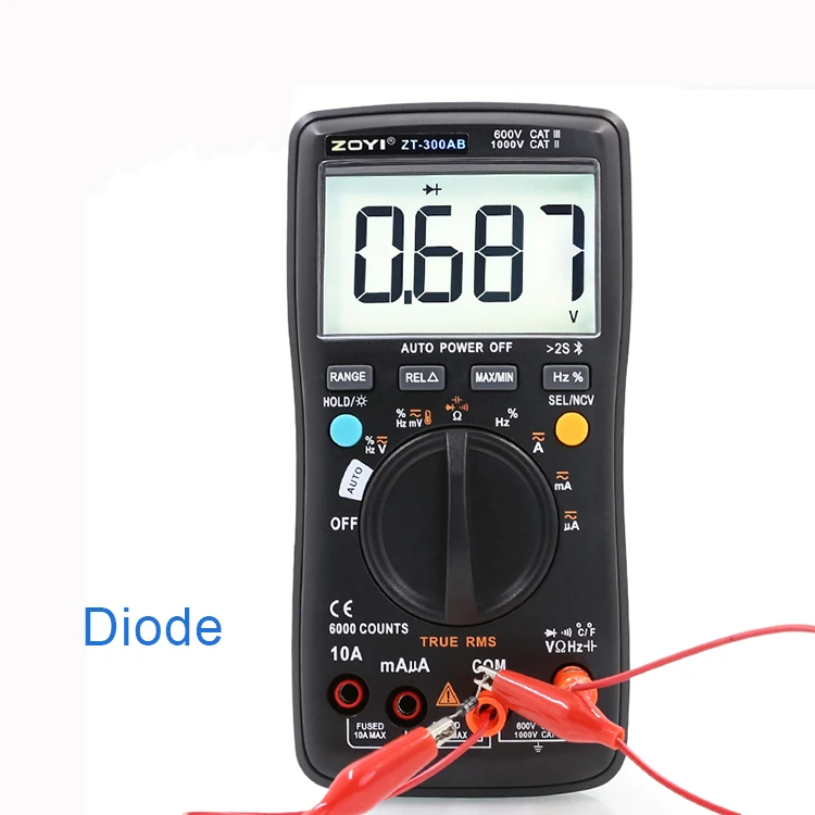 ZOYI ZT300AB 6000 Auto Ranging Digital Multimeters Smart Phone Connect ...