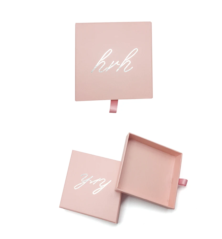 OEM 2 Pieces Tray Custom pink Cardboard Packaging Paper Box for Jewelry ...