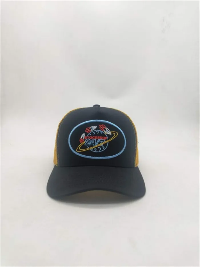 5 Panel Rope Hat Custom Captain Oak Leaf Embroidered Trucker Mesh Cap ...