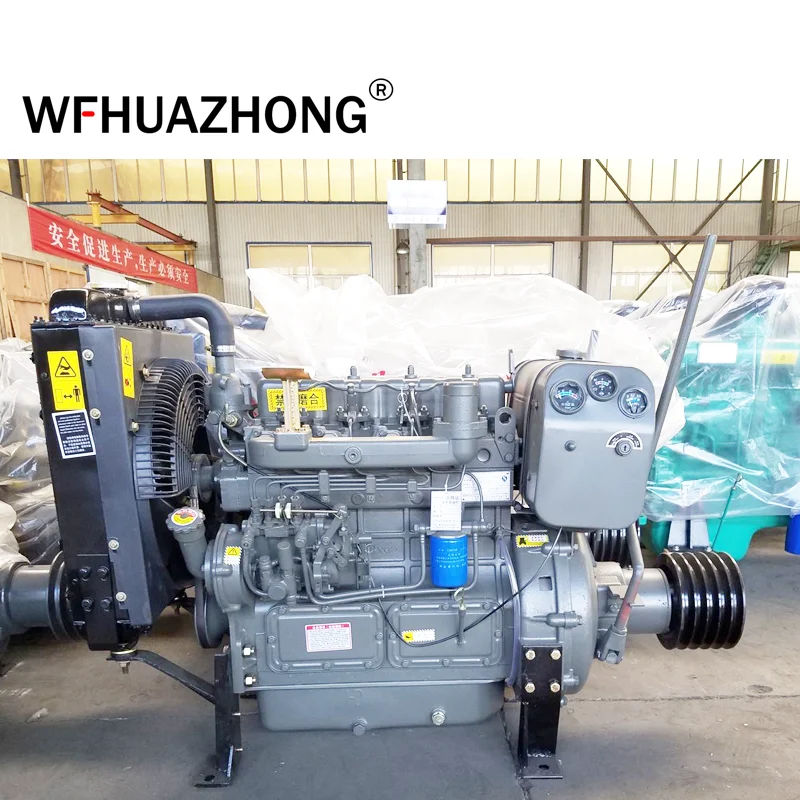Stationary Diesel Engine with Clutch and Pulley for Irrigation