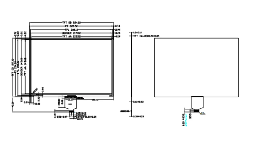 10.2 Inch 960x640 Am Epd I2c 24 Pin E-ink Touch Screen Display Epaper ...