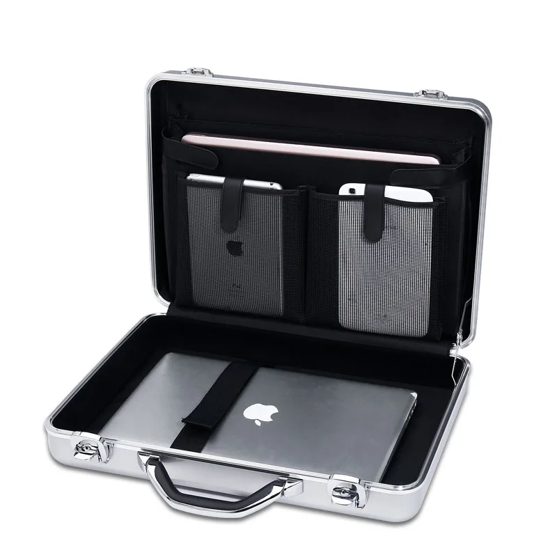 Men's Luxury Metal Briefcase,Aluminum Magnesium Alloy Case With Tsa ...