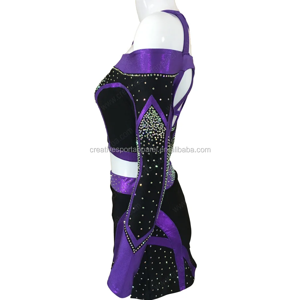 Purple Cheerleader Customall Star Cheer Uniforms - Buy Cheer Uniforms ...