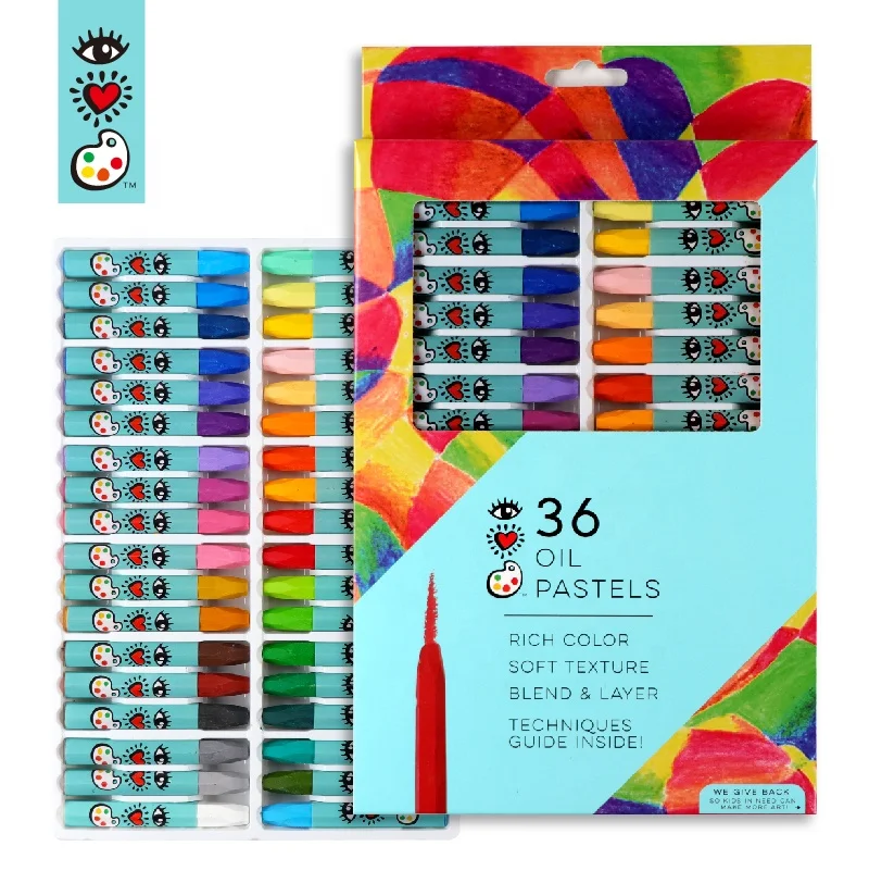 36color Per Box Good for Painting & Drawing Oil Pastels Art Supplies ...