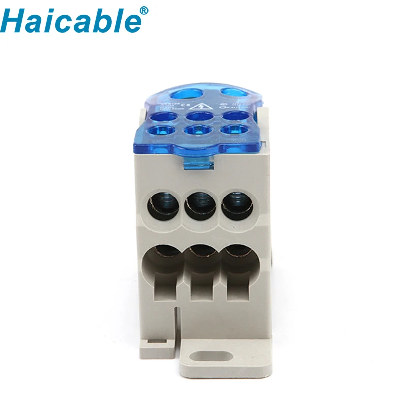 Haicable UKK 160A Power Distribution Terminal Block Box on Din Rail ...