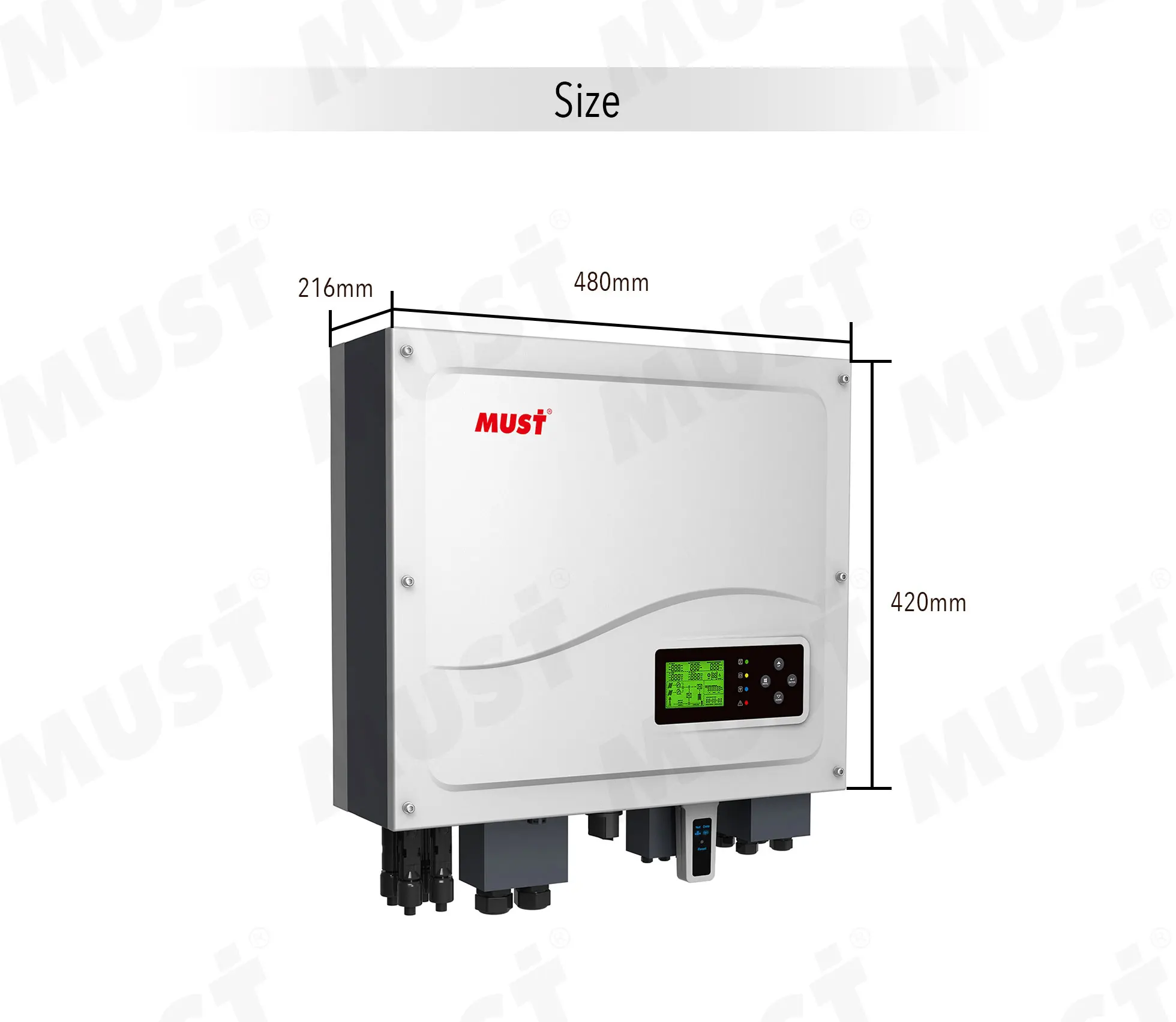 Must Power 3 Phase 380v Hybrid Solar Inverter Three Phase 48vdc - Buy ...
