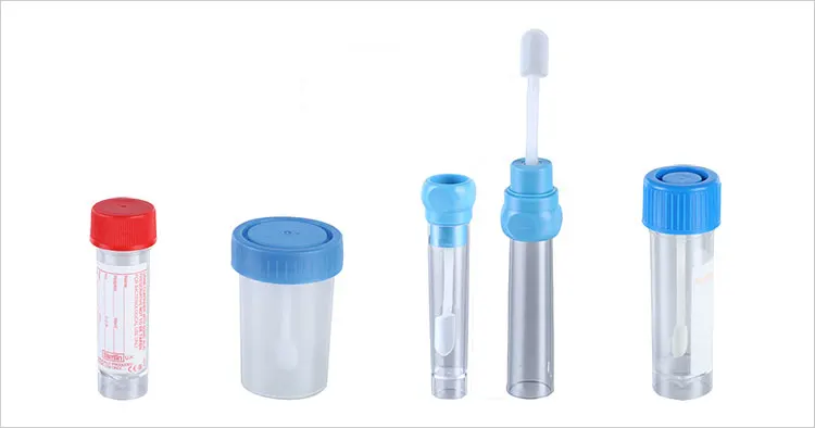 10ml 30ml 50ml Disposable Ps Plastic Clear Labeled Universal Specimen ...