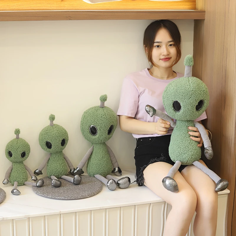 Ready To Ship Stuffed Green Alien Plush Toys With Big Eyes For Children ...