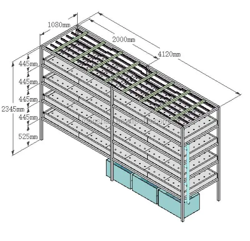 Mobile Nursery Rack Two Tier 4x8ft Grow Rack For Vertical Farming - Buy ...