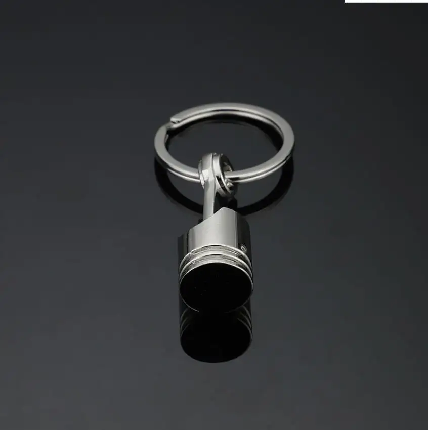 Mini Engine Piston Car Parts Keychain Pendant Alloy Metal Piston Key ...