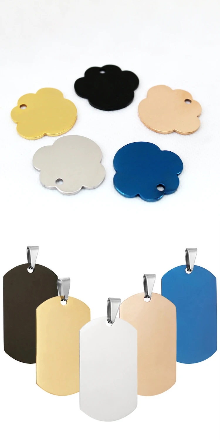 Custom Personalized Dog Tags Plain Blank Stainless Steel Pet Id Tag ...