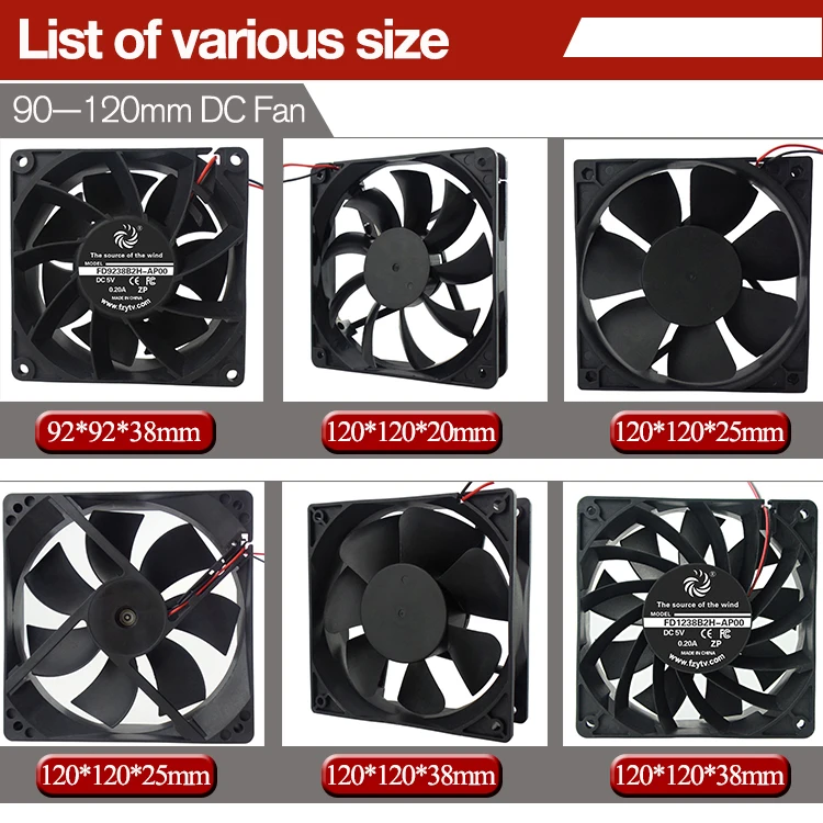 120mm Fan 12V - Waterproof IP68 Ball Bearing Exhaust Fan