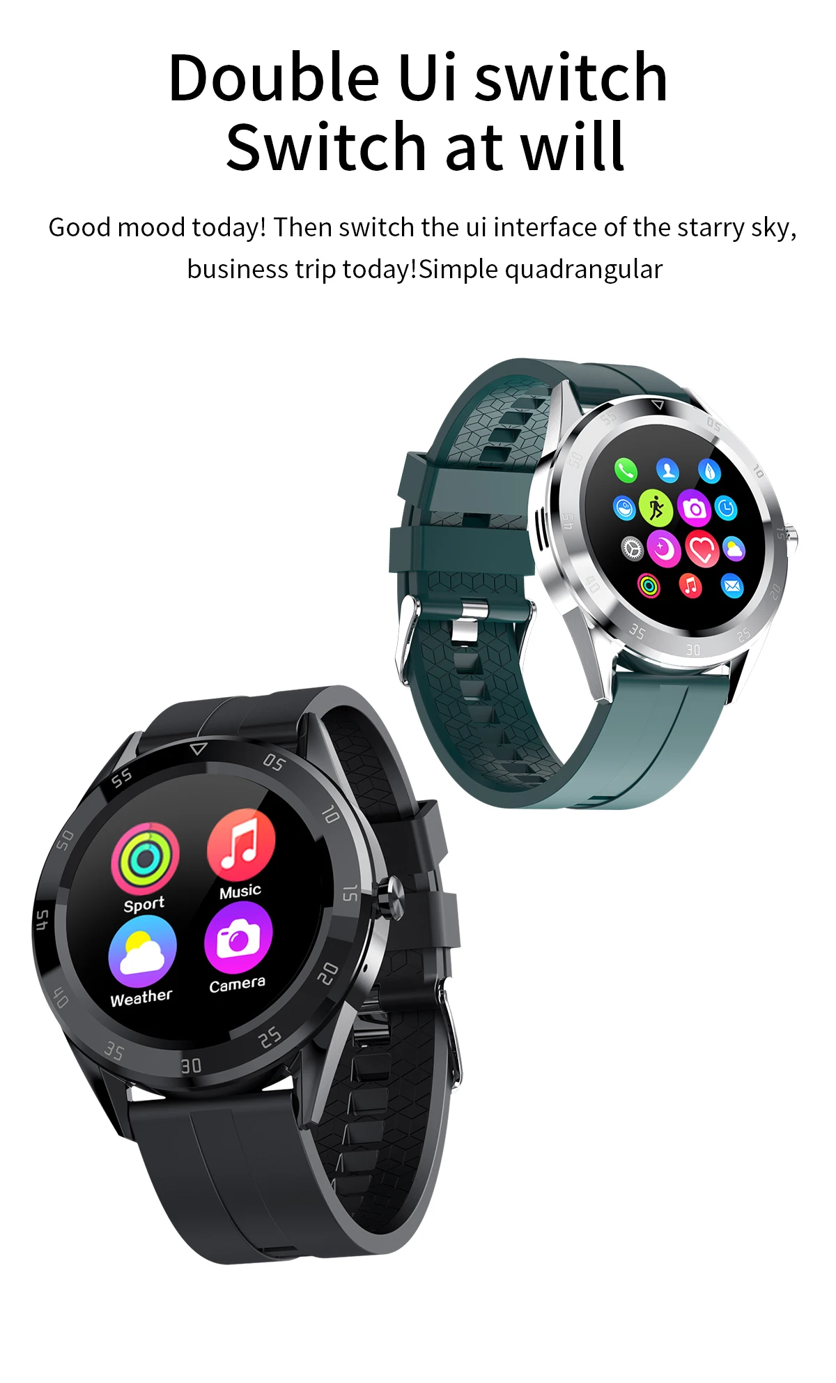 Full Touch Screen Bluetooth Healthy Fitness Tracker Heart Rate Ip67 ...