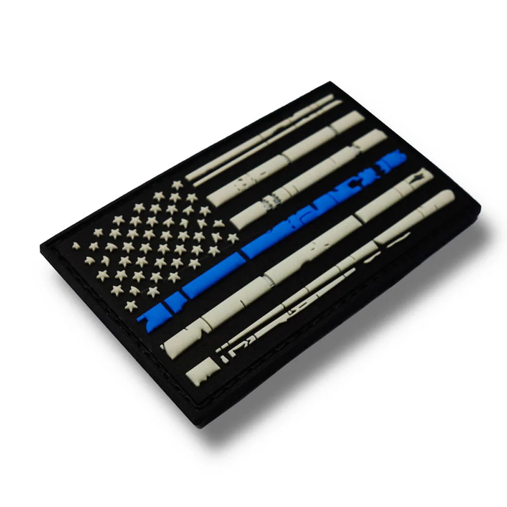 Thin Blue Line Custom American Flag Biker Patch/high Quality Small Flag ...