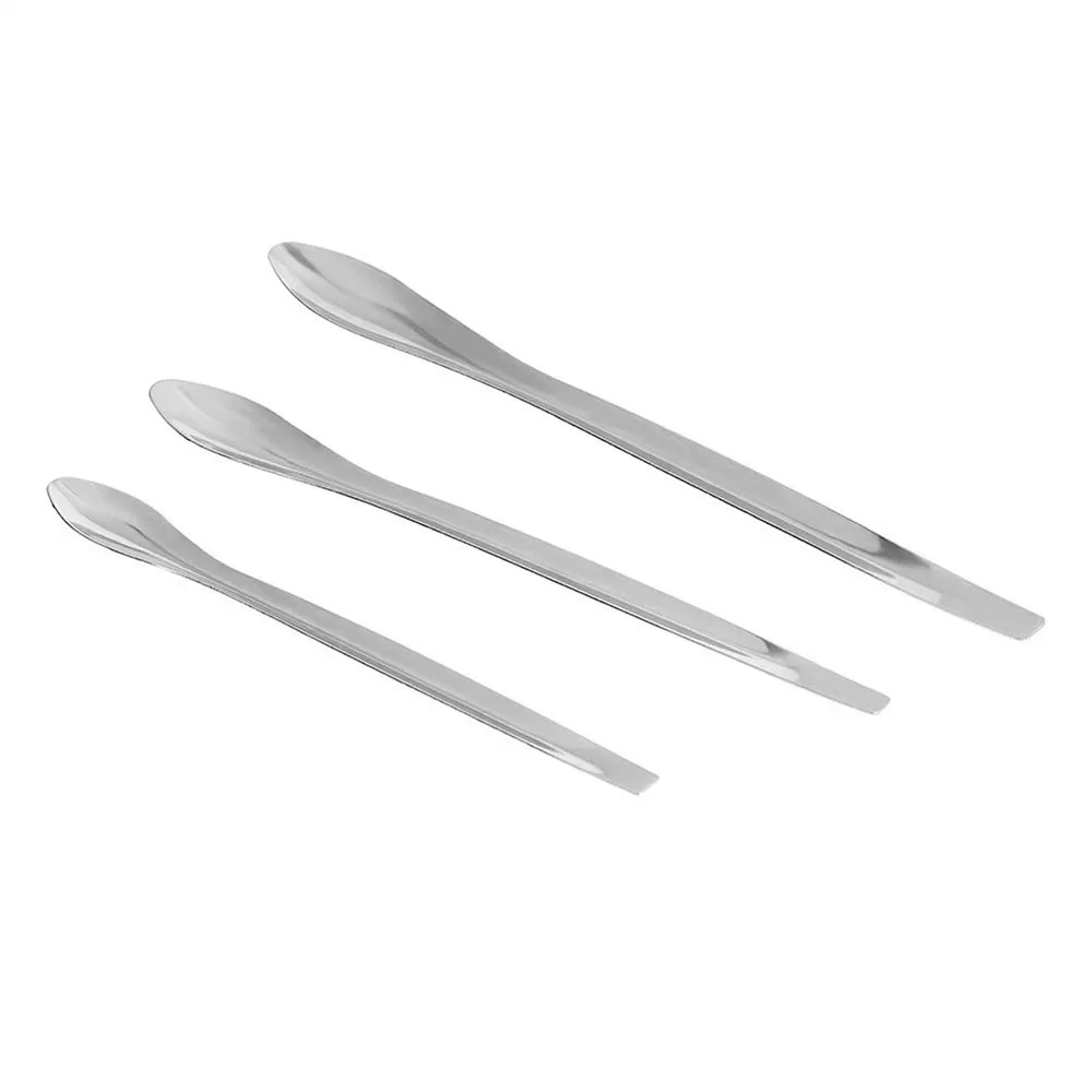 12pcs Stainless Steel Lab Spatula Micro Scoop Reagent Laboratory Mixing ...