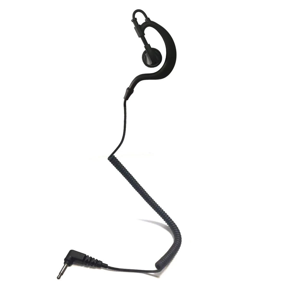 3.5mm Receive/listen Only Earpiece G Shape Soft Ear Hook Surveillance Headset For Two Way Radio ...