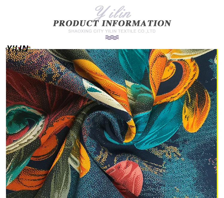 100% Spun Rayon Viscose Discharge Rayon Fabric Factories 30s 45s Challi ...