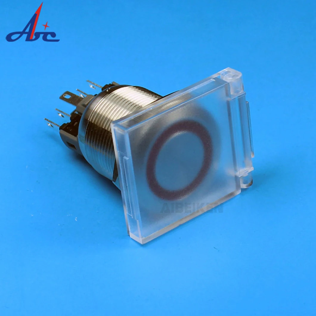 Wpc-22 Waterproof Transparent 22mm Push Button Switch With Square ...
