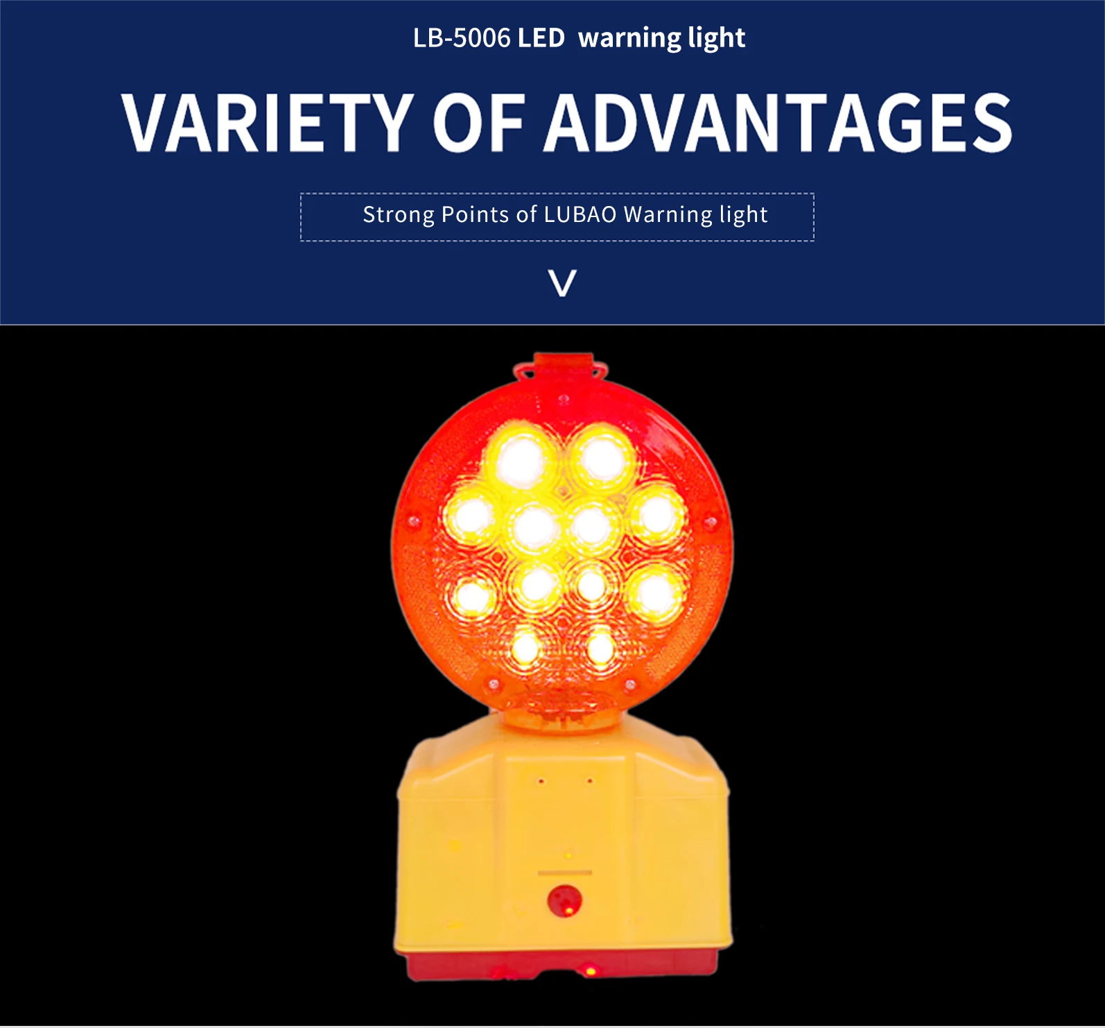Portable Traffic Warning Barricade Light Construction Led Warning Lamp ...