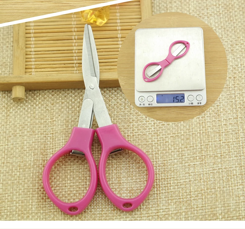 4pcs Colorful Plastic Folding Safety Pocket Fishing Scissors