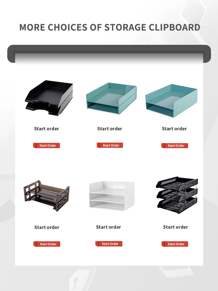 School Letter Size Plastic Stackable Document Tray A4 Office Stationery ...