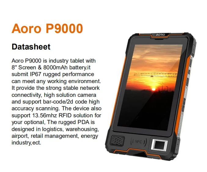 Ip68 Waterproof Nfc Pda Lte Rfid Dmr Rtk Qr 1d/2d Barcode Scanner Atex ...