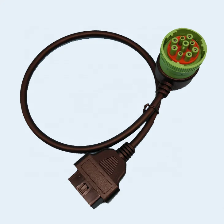 Auto J1587 J1939 Deutsch 9 Pin to OBD OBD2 Truck Diagnostic Cable
