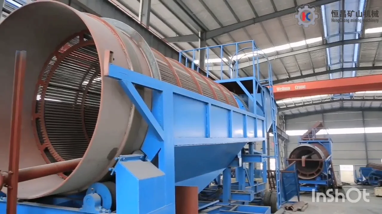 High Recovery Gold Process Plant Portable Trommel Screen Complete Set ...