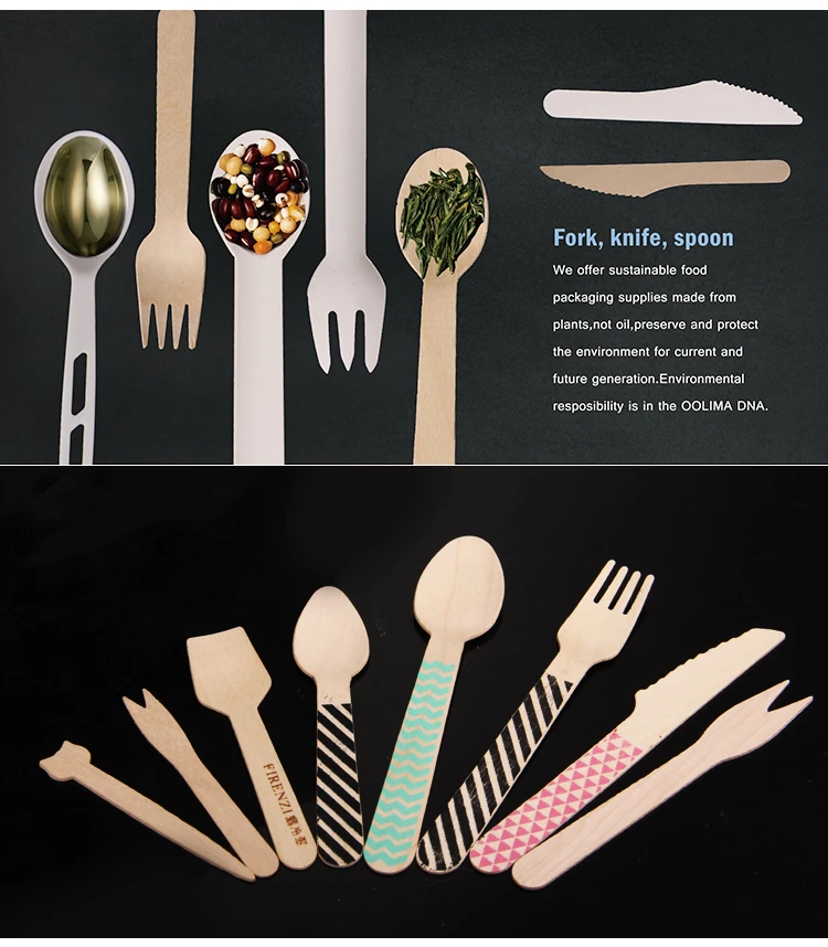 380 Piece Set Compostable Eco Friendly Cutlery With Box Durable And ...