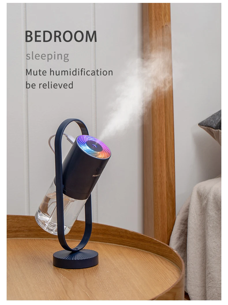 200ml Magic Shadow Air Humidifier 360 Degree Rotation Mist Spray ...
