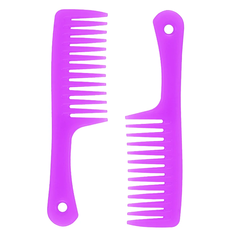 Plastic Material Wide Tooth Barber Comb With Logo Natural Hair Custom ...
