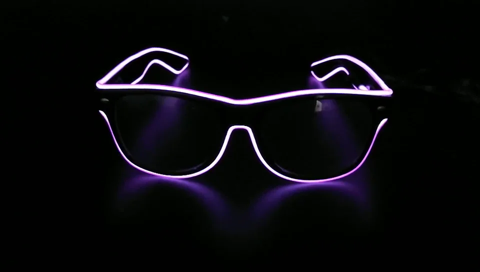 Bar Party Decoration Luminous Lights El Led Light Up Sunglasses ...