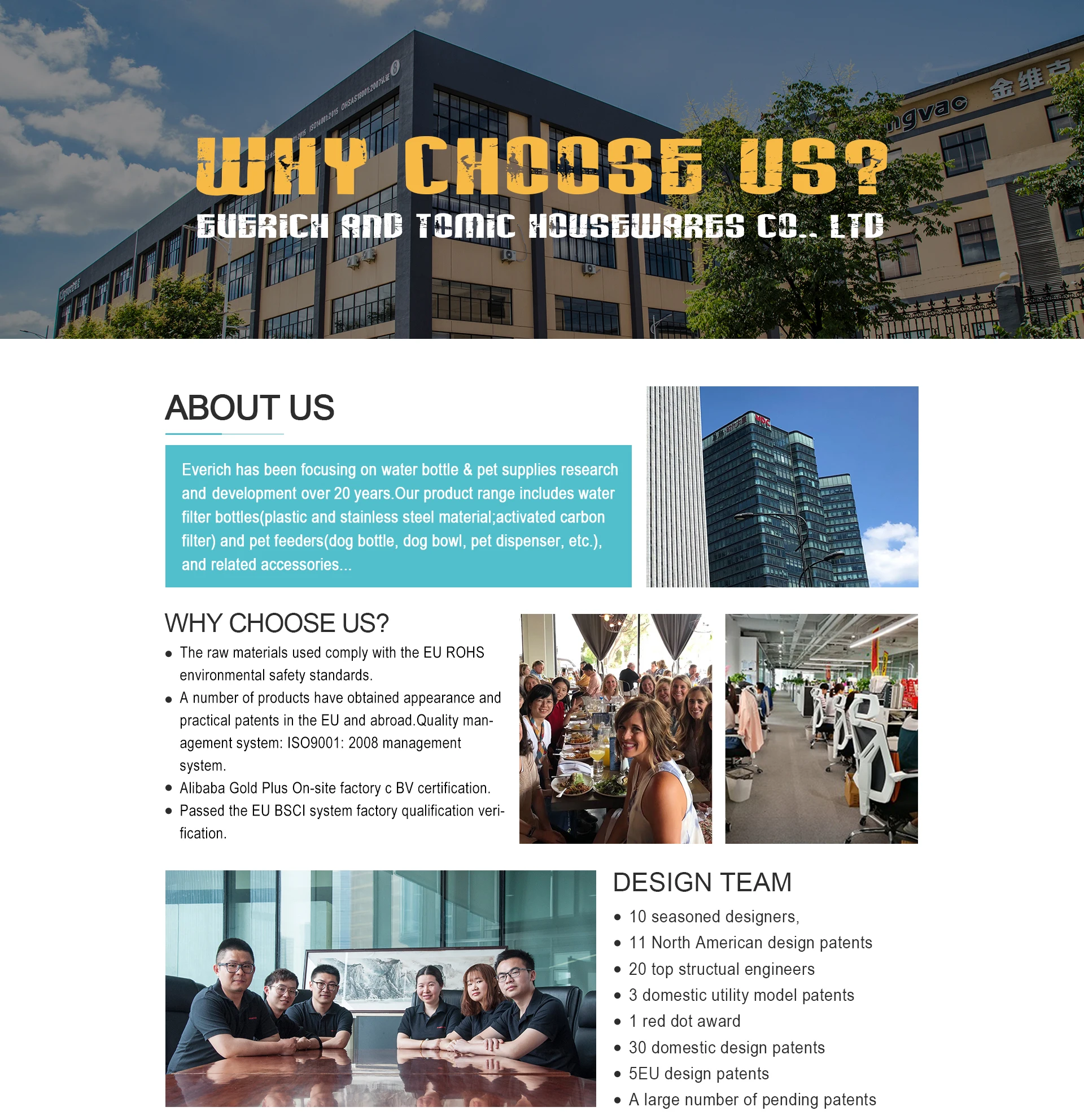 Everich And Tomic Housewares Co., Ltd. - Drinkware; Mugs; Water Bottles ...