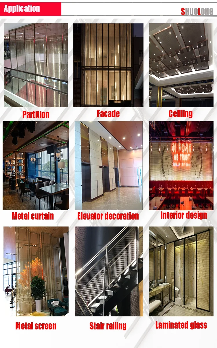 Architectural Woven Wire Metal Fabric for Interior Decoration