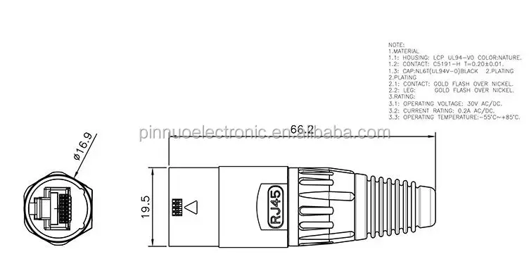 RJ45 D-Type Waterproof Connectors - IP65 Ethernet Solutions