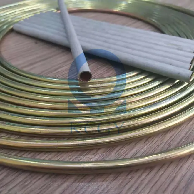 SAE J527 Copper Brazed Double Wall Steel Tube with Nylon PA12 Coating