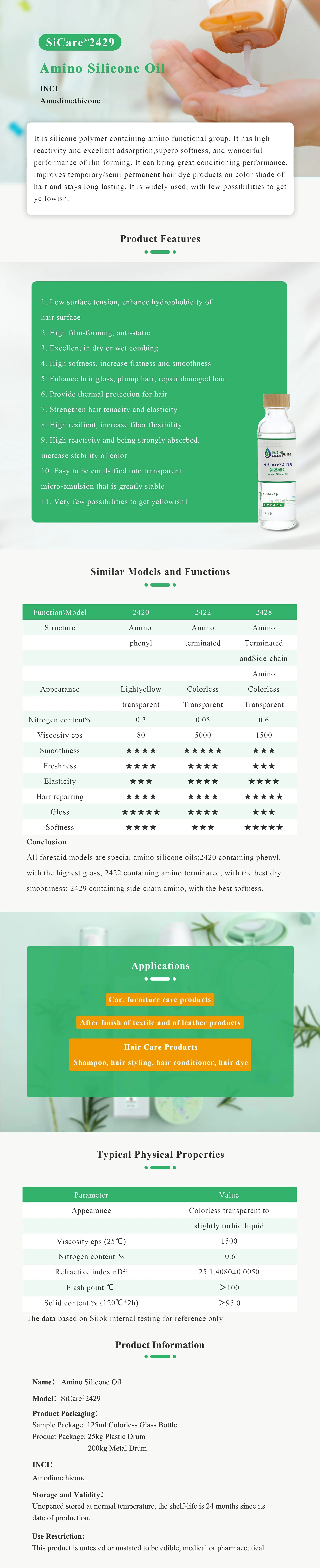 Amodimethicone Hair Care - Silicones for Shampoo & Conditioner