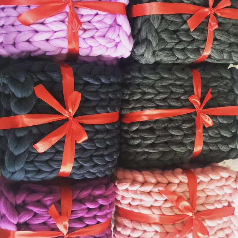 115 Colors 5cm -7cm Thickness Super Chunky 66s Thick Merino Wool Yarn ...