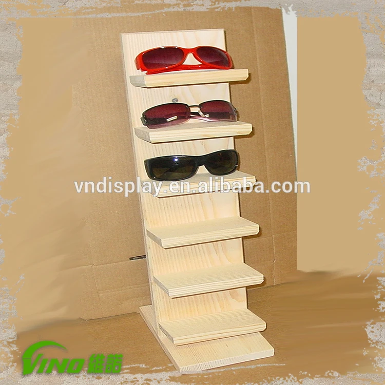 Wooden Sunglass Display Stands - Elegant & Durable