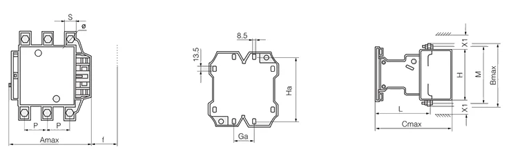 Weikesen CJX2/LC1-F225 Magnetic Contactor - 225A, 3P/4P