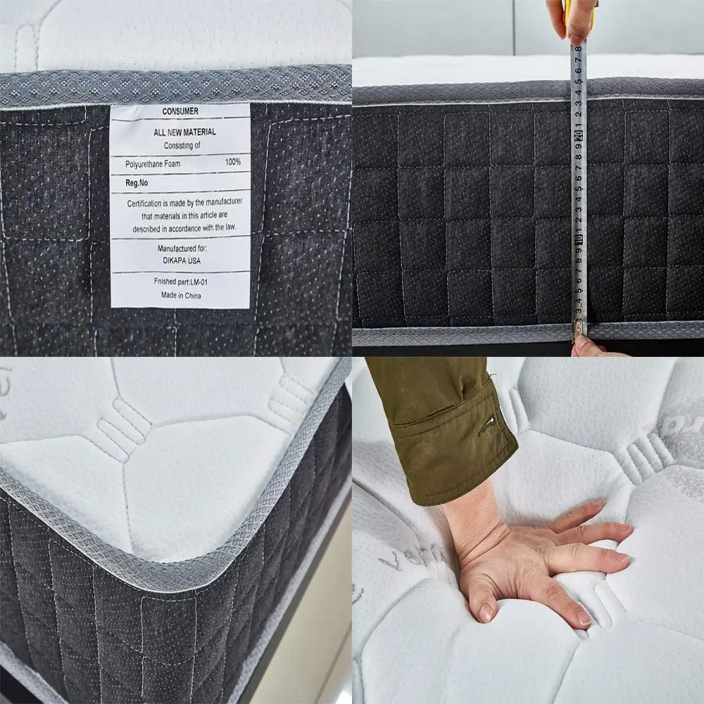 10 Inch Latex Hybrid Pocket Coil Spring Mattress - Memory Foam ...
